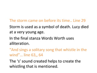 Critical analysis of the poem "Lucy Gray" | PPT