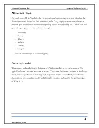 Final lululemon project | DOCX | Fitness and Exercise | Healthy Living