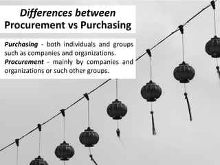 Project Procurement - Principles and Case Study | PPSX
