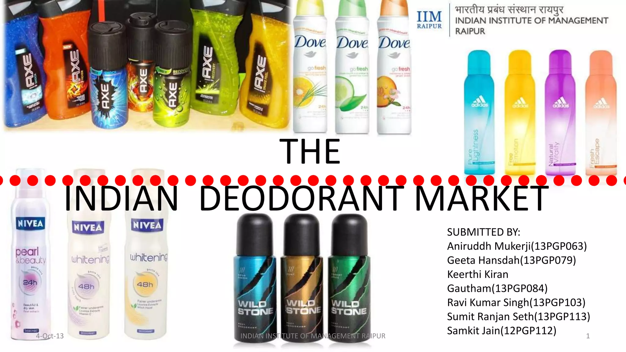Industry Analysis of Deodorants in India | PPTX