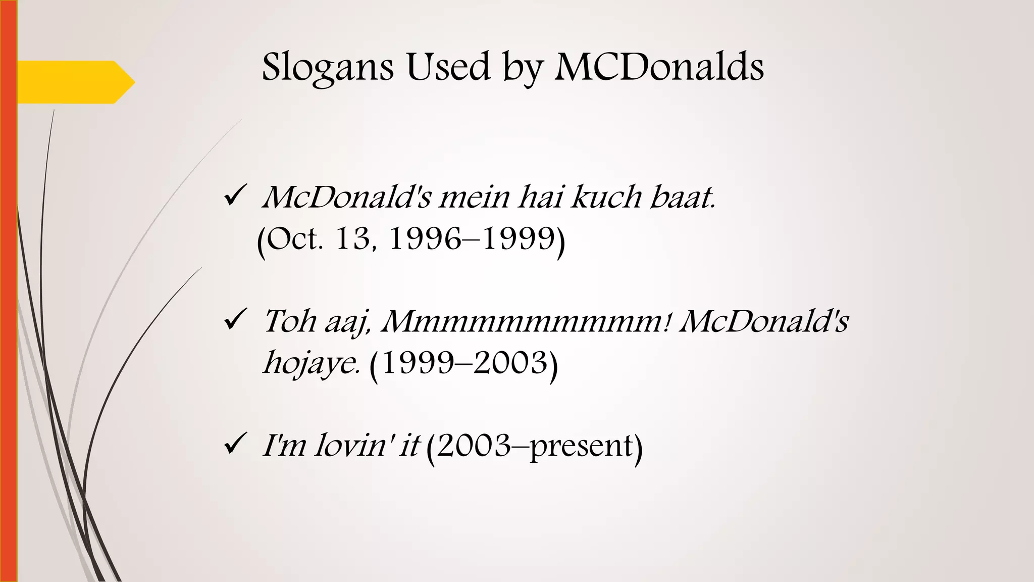 Advertisement analysis of McDonald (Segmentation ,Targeting,Positioning ...