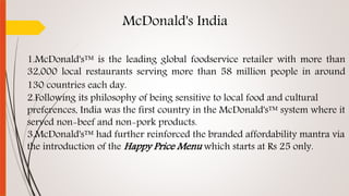 Advertisement analysis of McDonald (Segmentation ,Targeting,Positioning ...