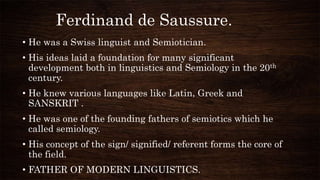 Basics of semiotics, a winning assignment | PPTX