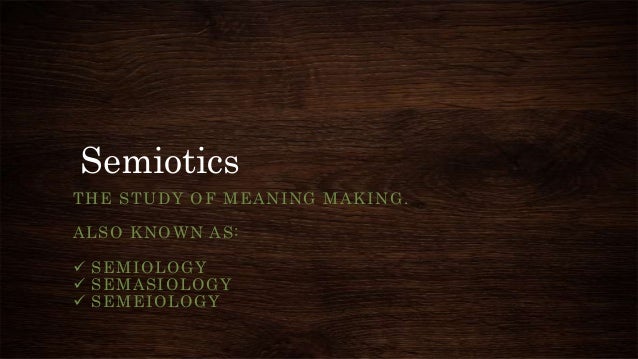 Basics of semiotics, a winning assignment