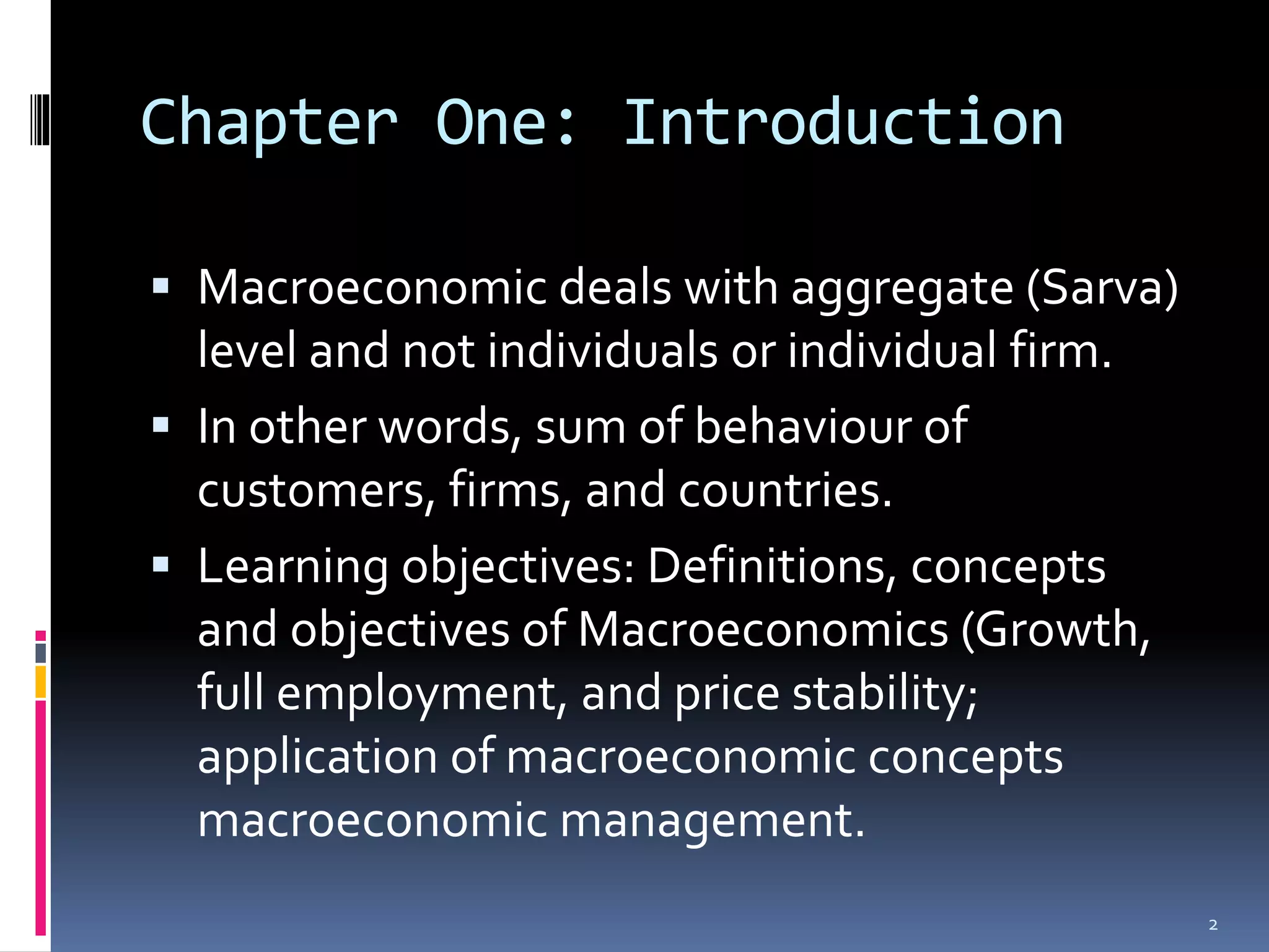 Introduction to Macroeconomics: National Income | PPTX