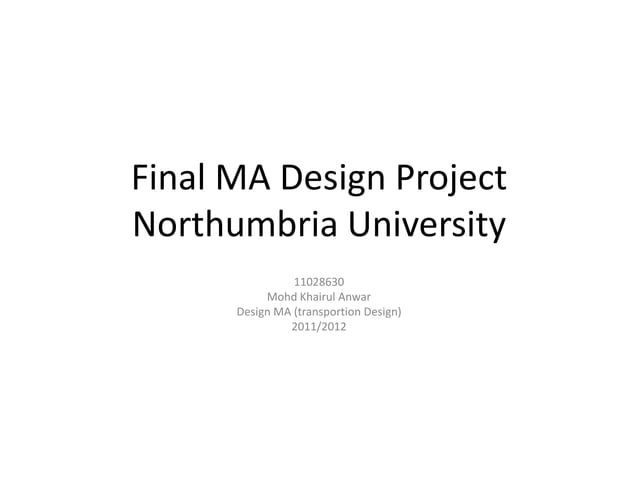 Final ma design project | PPTX