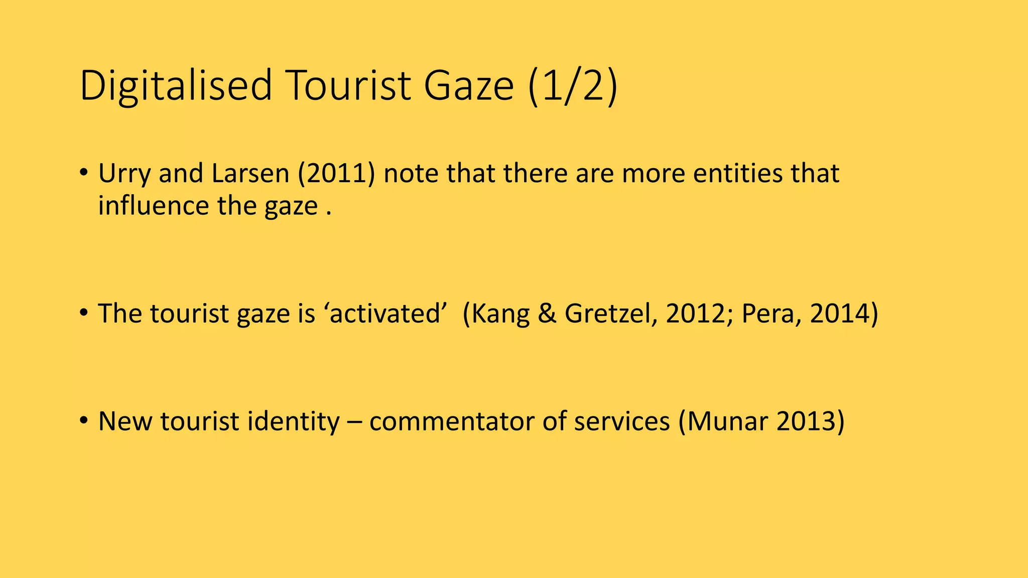 The "selfie gaze" and "social media pilgrimage": Two frames for ...