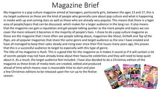 Final magazine brief | PPTX | Celebrity Style | Pop Culture