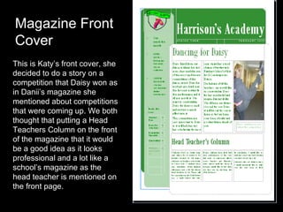 Final Magazine Cover And Contents Page | PPT | Education