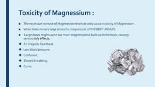 Elevated Blood Magnesium Side Effects