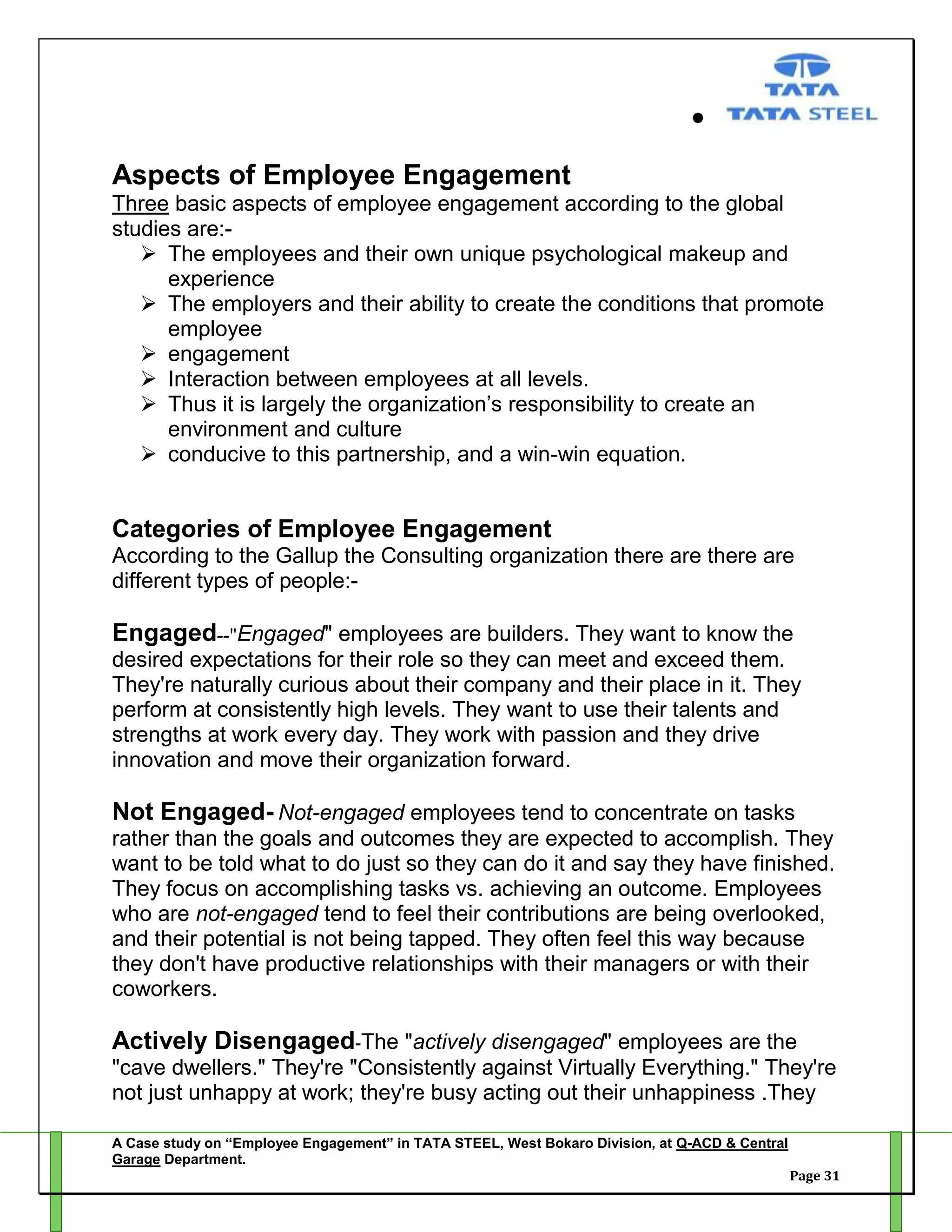 project report employee engagement (by ) mahadev rana | DOCX | Human ...