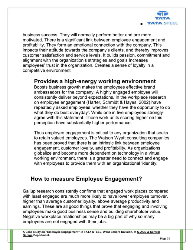 project report employee engagement (by ) mahadev rana | DOCX | Human ...