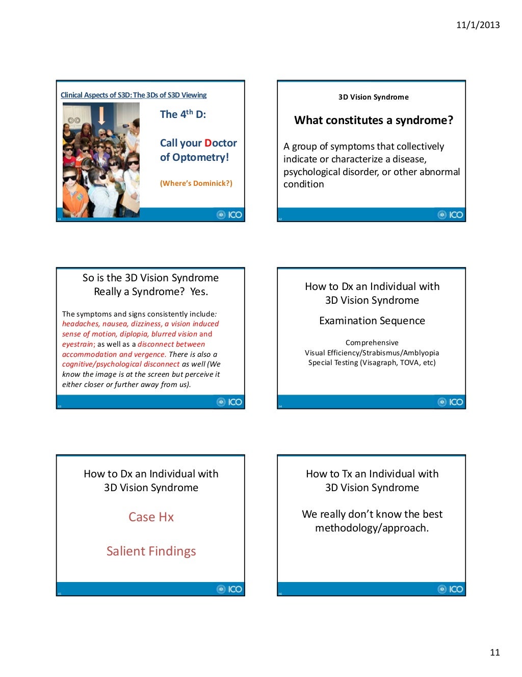 Children's Vision and Learning Conference:3D Vision Syndrome: Researc…