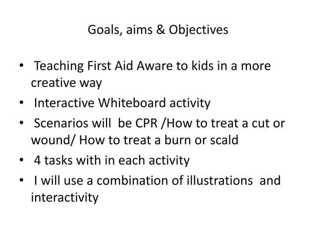 Final major project final first aid pitch | PPTX | First Aid | Injuries