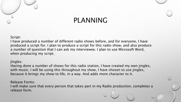 Final Major Project, Planning 2019 | PPT