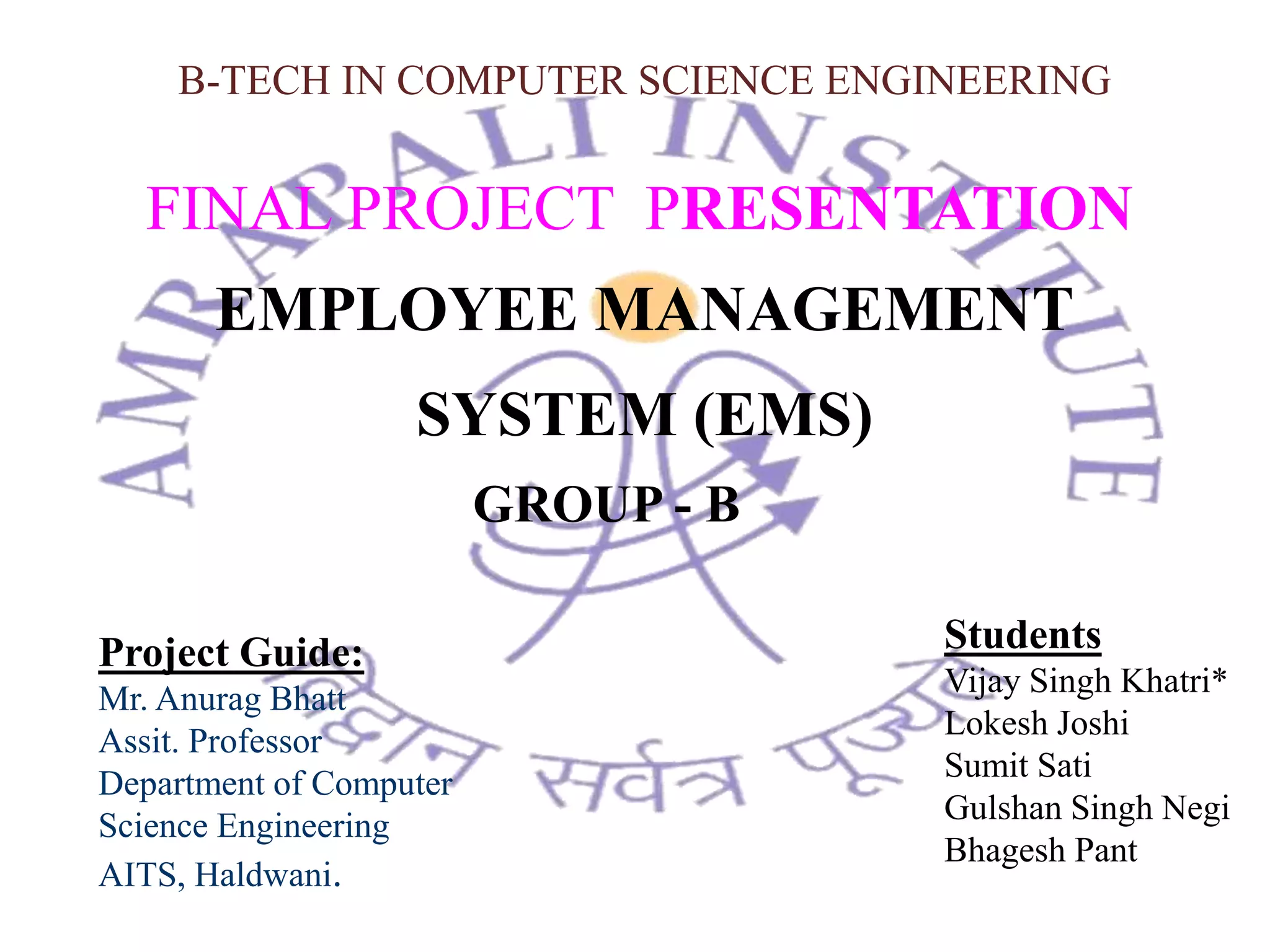Final major project presentation on (10 april2016) aits haldwani | PPTX | Human Resources | Business