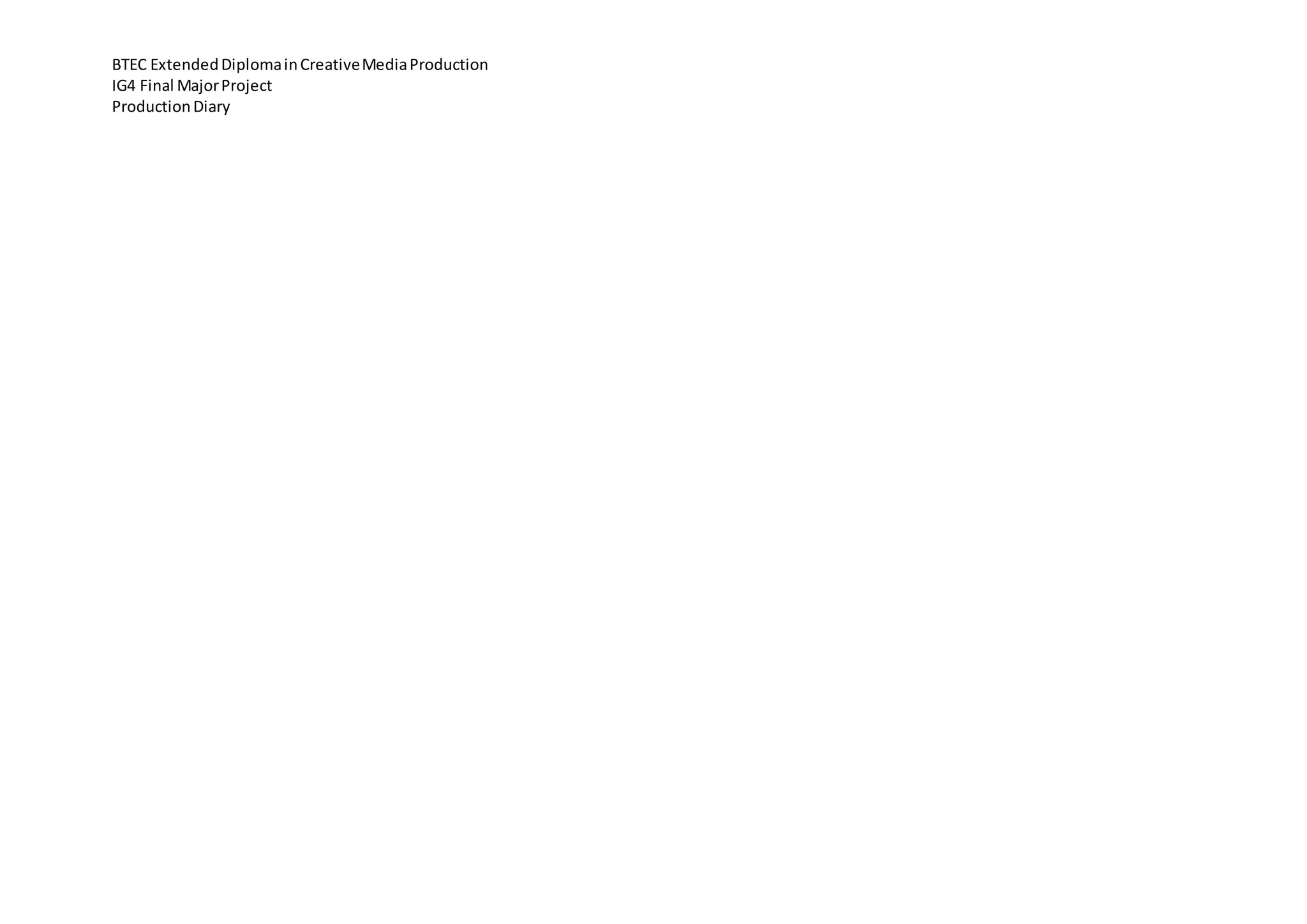 Final major project production diary template 2014 2015 | DOCX