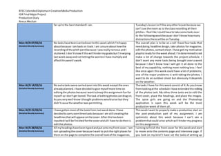 Final major project production diary template 2014 2015 | PPT