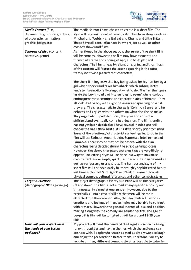 Final major project proposal form | DOCX