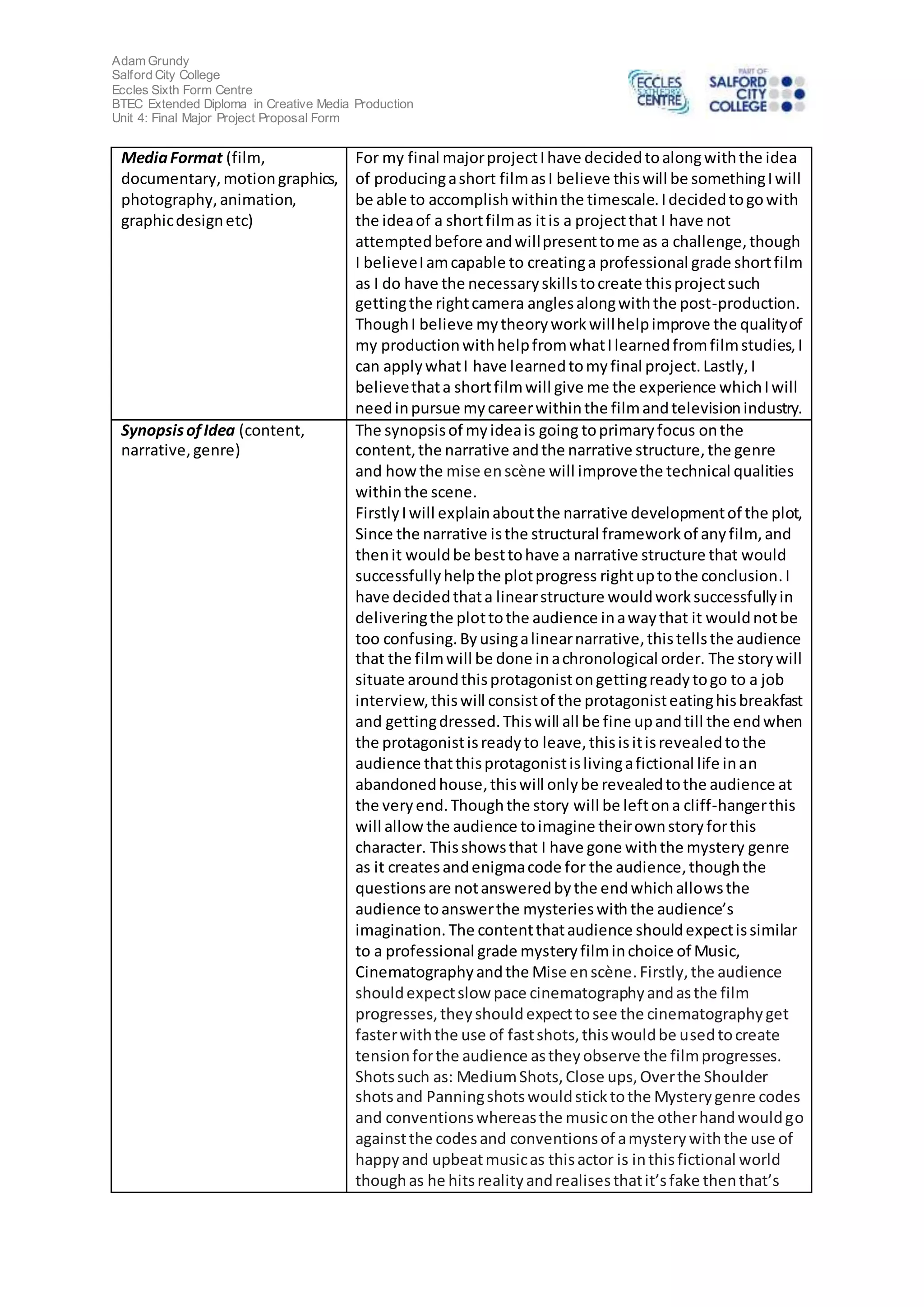 Final major project proposal form | DOCX