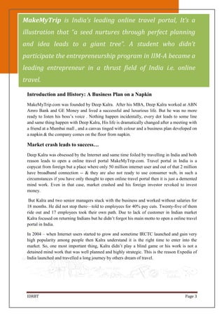 Final makmytrip case study | PDF