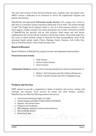 Final makmytrip case study | PDF