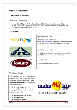 Final makmytrip case study | PDF