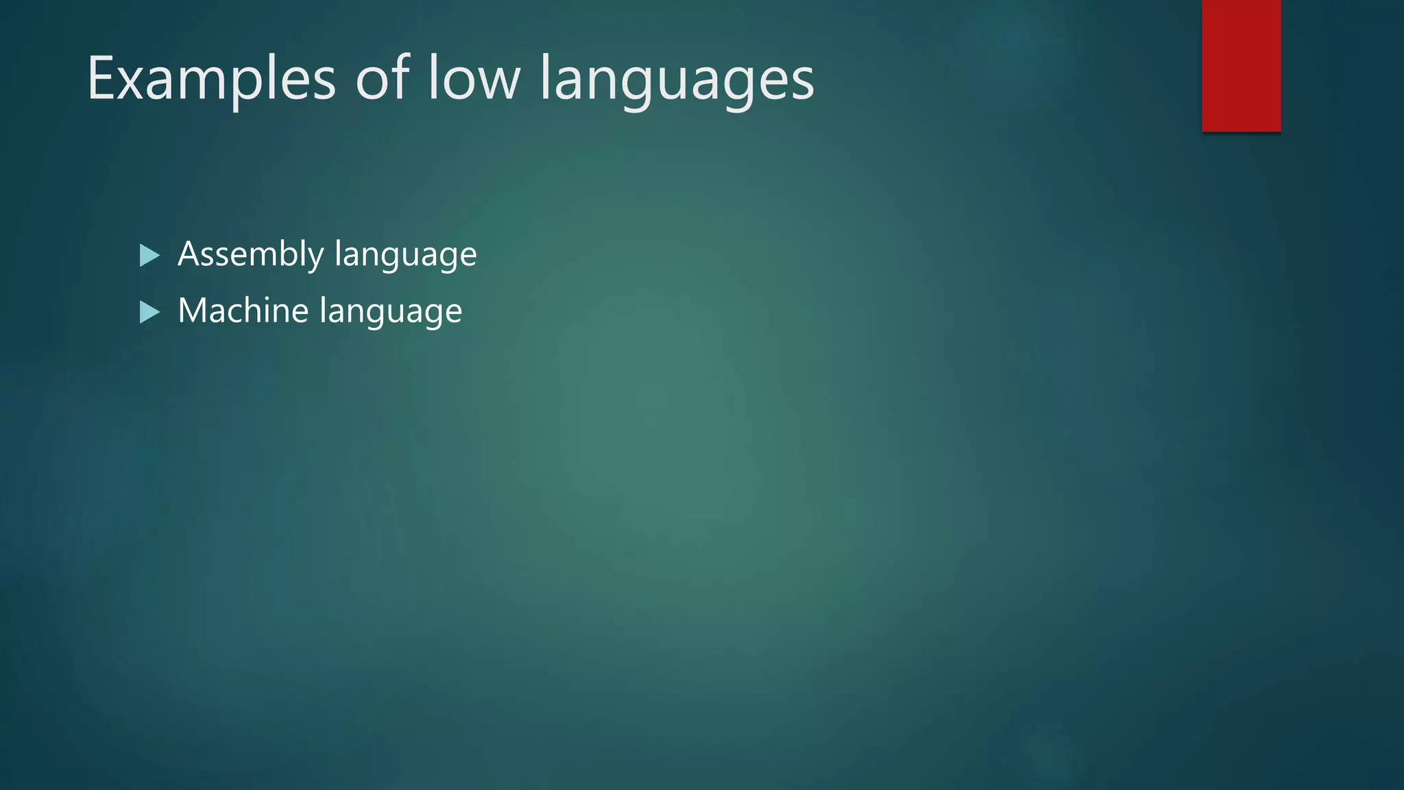 Introduction To Programming Languages Pptx Programming Languages Computing