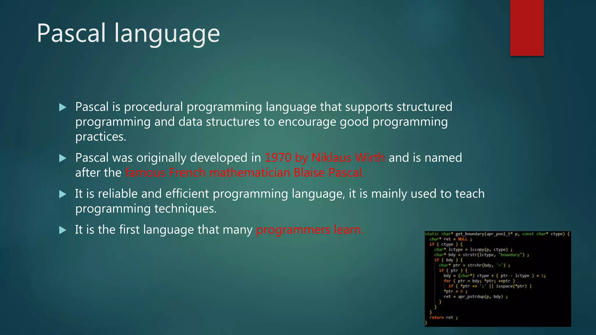 Introduction To Programming Languages Pptx Programming Languages Computing