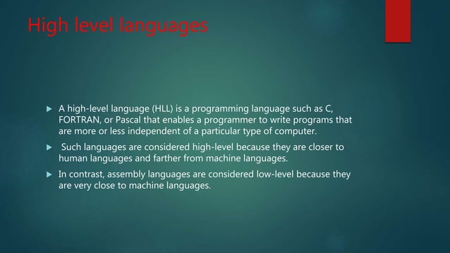 Introduction To Programming Languages Pptx Programming Languages Computing