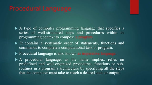 Introduction To Programming Languages Pptx Programming Languages Computing