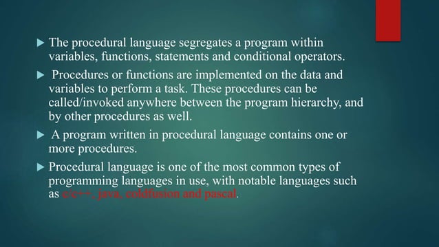 Introduction To Programming Languages Pptx Programming Languages Computing