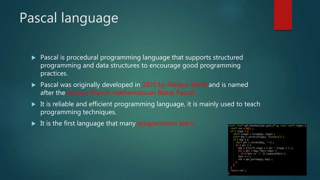 introduction to programming languages | PPTX | Programming Languages | Computing