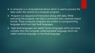 introduction to programming languages | PPTX