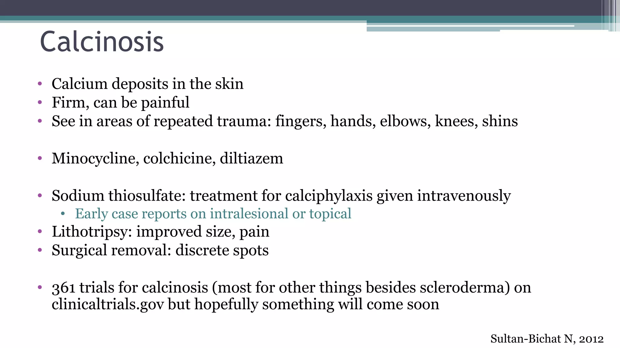 Management of the Skin with Scleroderma | PPTX