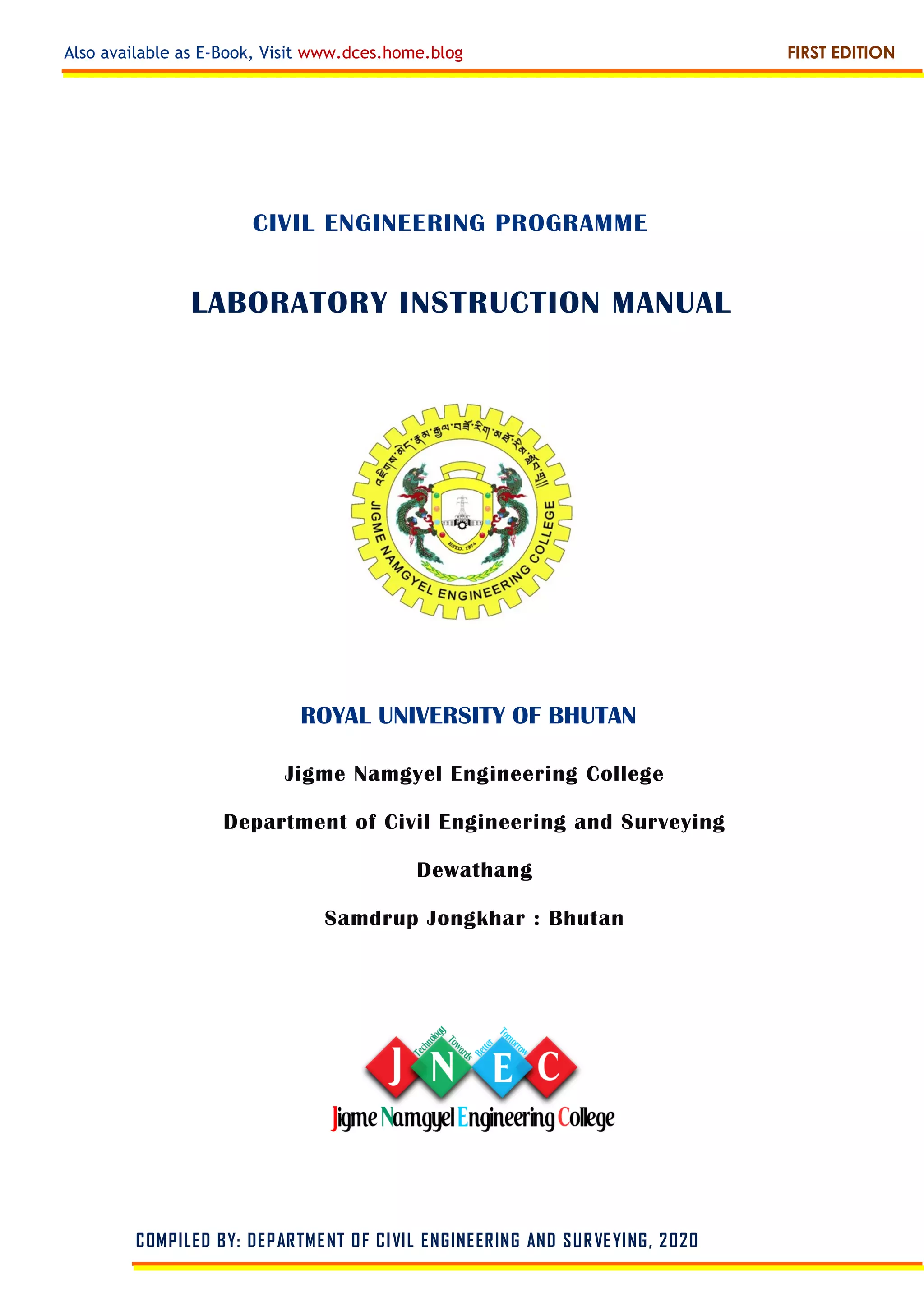 Laboratory Instruction Manual for Civil Engineers | PDF | Civil Engineering Industry | Industries