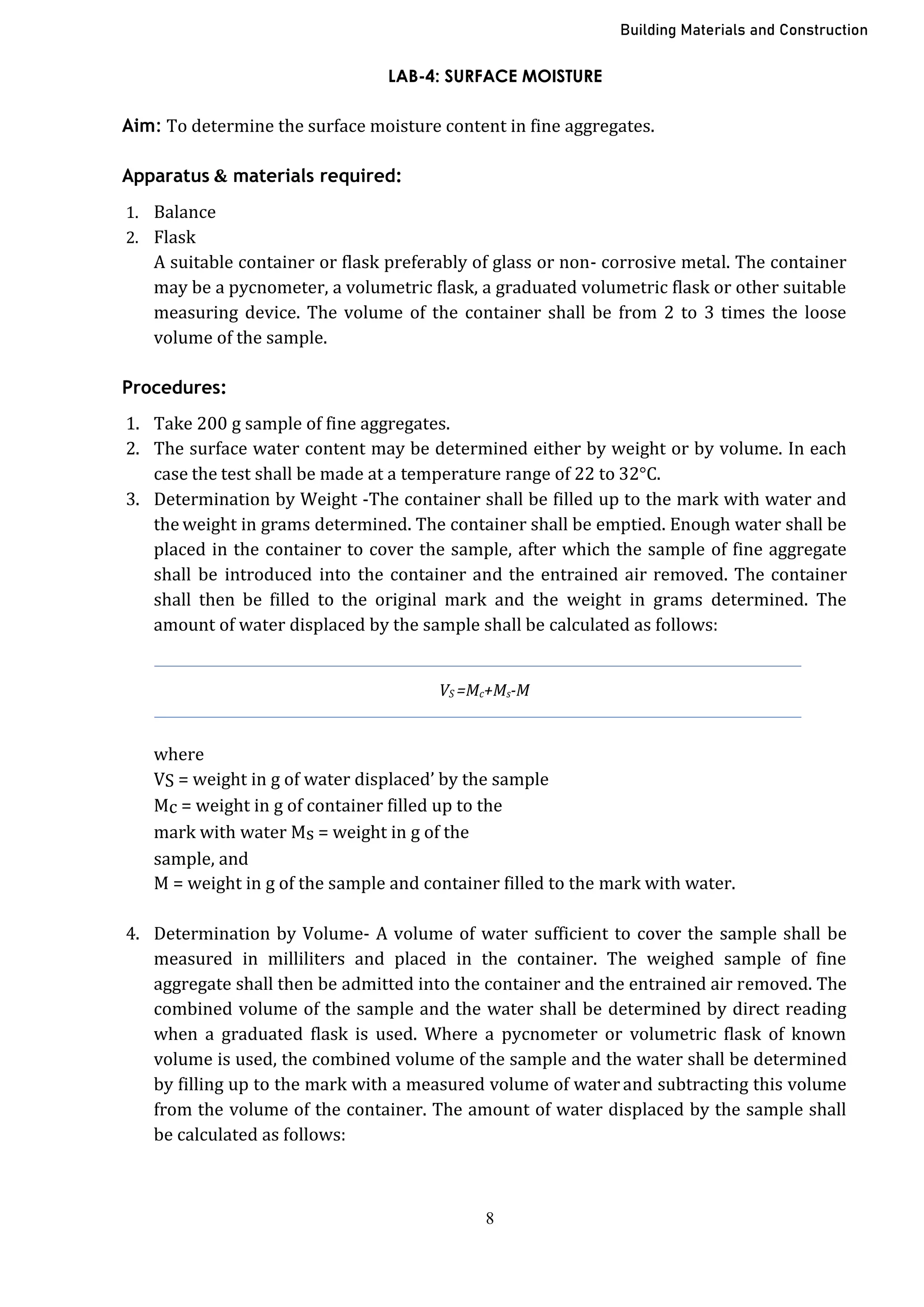 Laboratory Instruction Manual for Civil Engineers | PDF