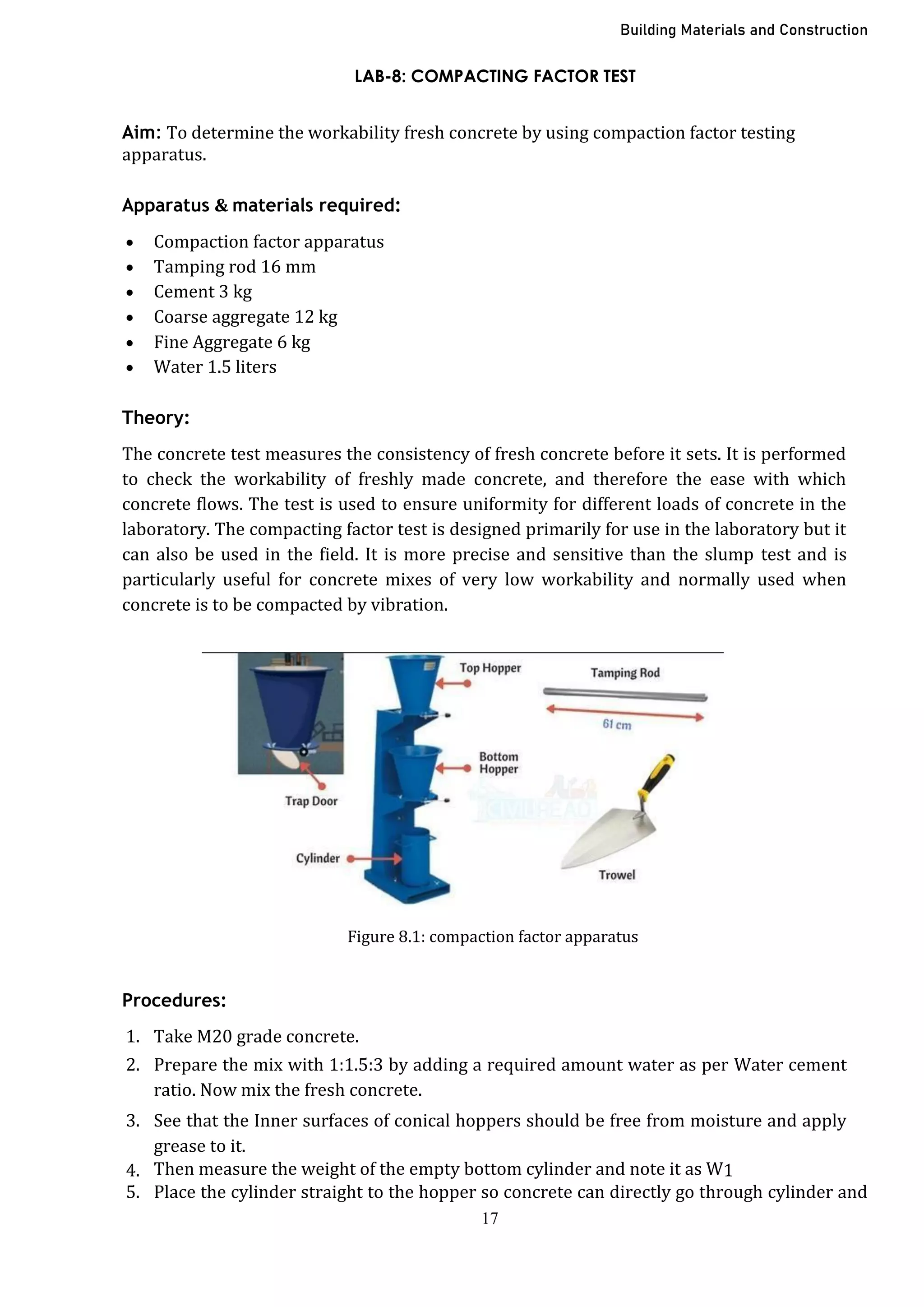 Laboratory Instruction Manual for Civil Engineers | PDF | Civil ...