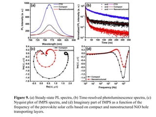 Consistently high Voc values in p-i-n type perovskite solar cells using Ni3+-doped NiO nanomesh ...