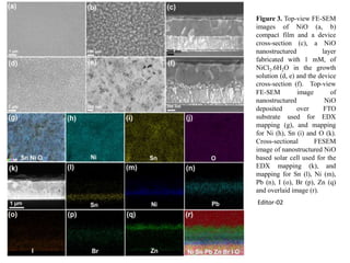 Consistently high Voc values in p-i-n type perovskite solar cells using Ni3+-doped NiO nanomesh ...