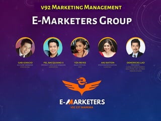 Final Marketing Plan by E-Marketers Group | PPT