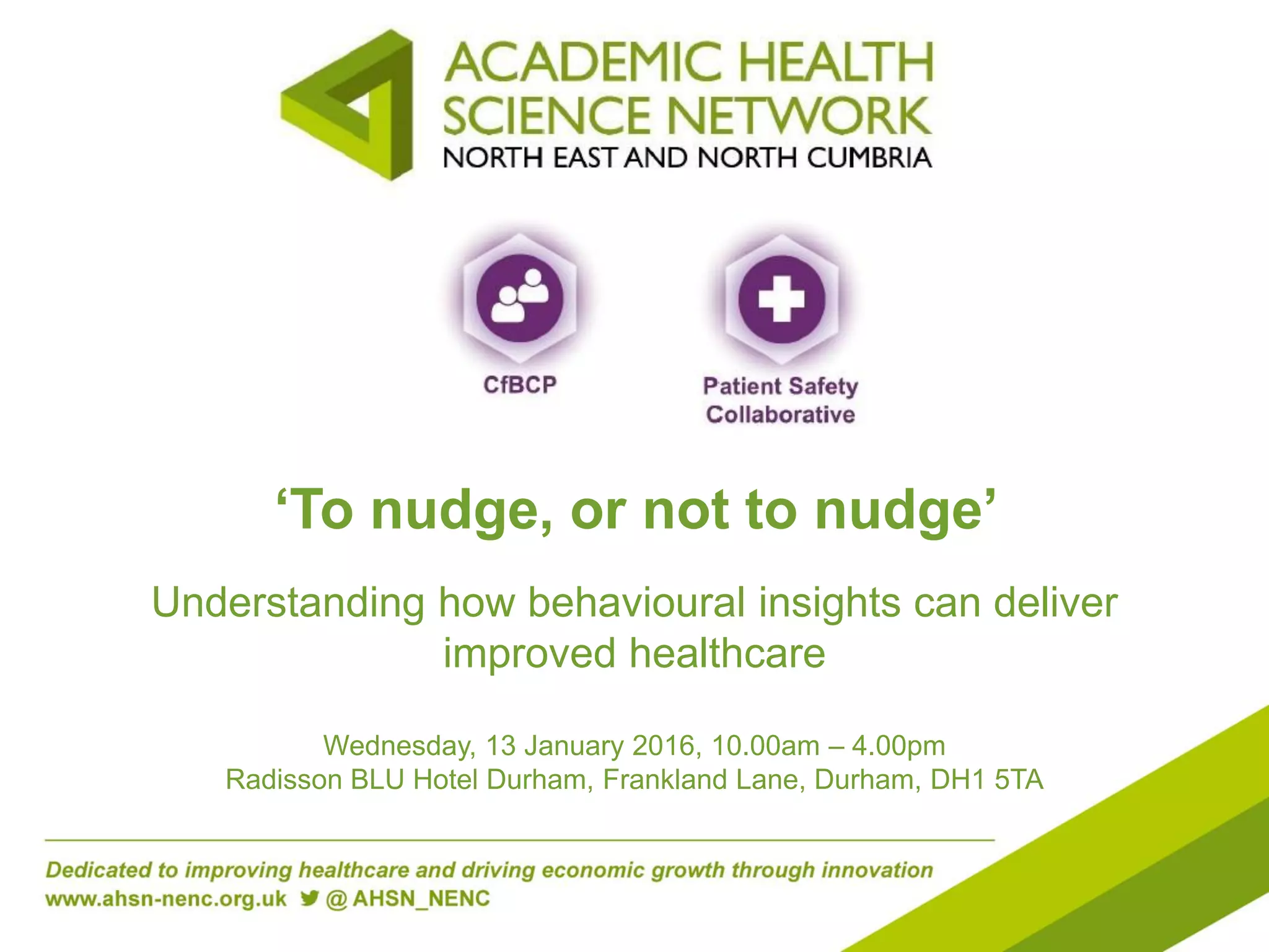 NUDGE Master Class presentation | PDF