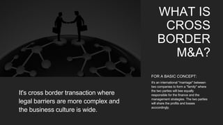 CROSS BORDER MERGER AND ACQUISITION AND TAKEOVER DEFENSES | PPTX