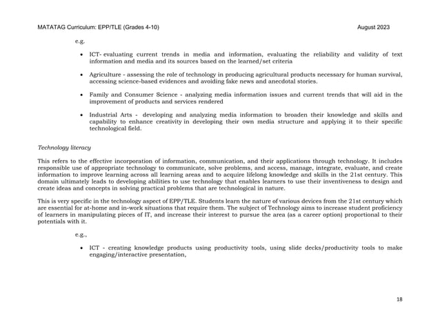 FINAL MATATAG EPP_TLE CG 2023 Grades 4 - 10.pdf | Professional School | Postgraduate Education