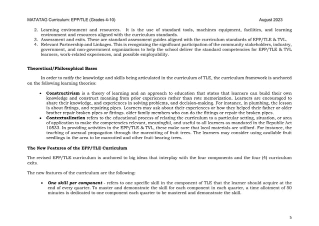 FINAL MATATAG EPP_TLE CG 2023 Grades 4 - 10.pdf | Professional School | Postgraduate Education