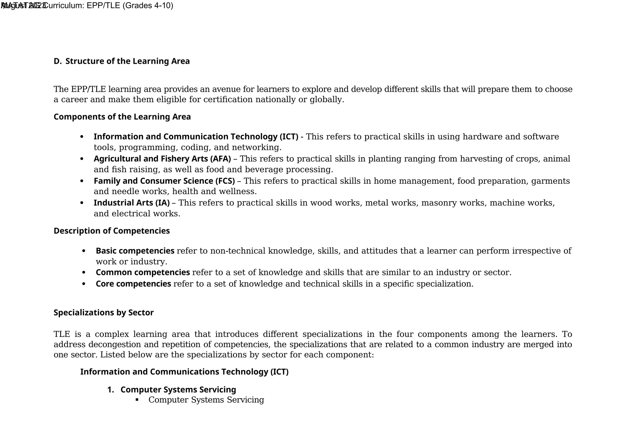 FINAL MATATAG EPP_TLE CG 2023 Grades 4 - 10.docx