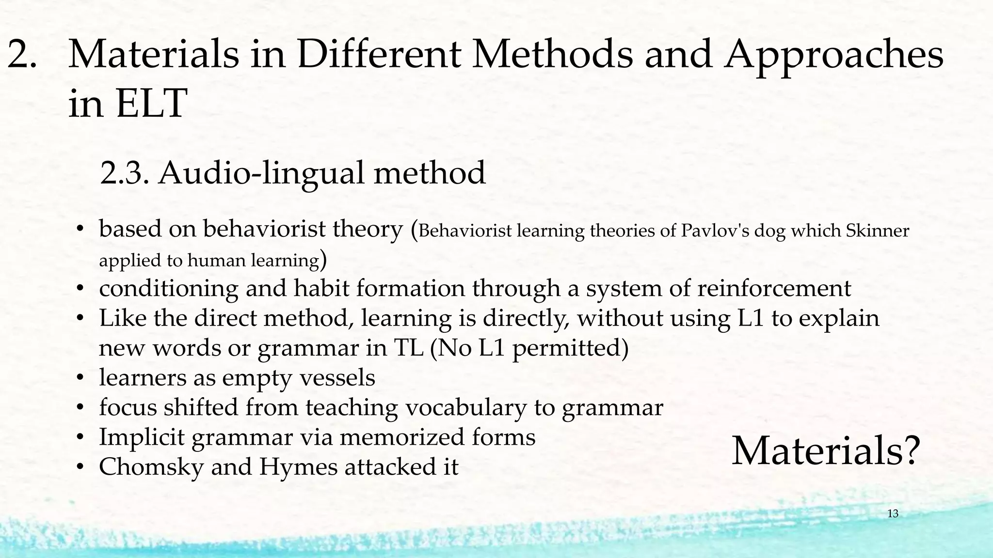 Materials Development in ELT | PPTX