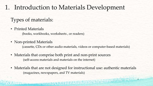 Materials Development in ELT | PPTX | Education