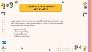 Linear algebra and vector analysis presentation | PPT