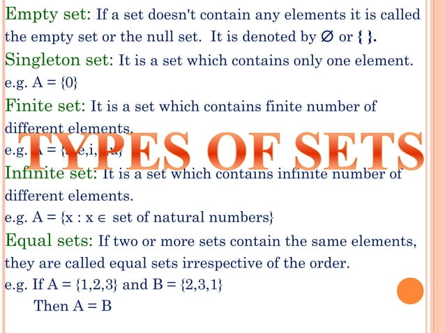 Final maths presentation on sets | PPT